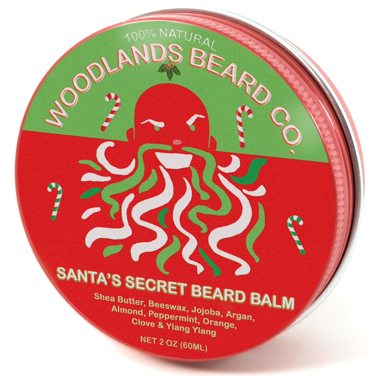 Santa's Secret Beard Balm – Peppermint Candy Cane Scent – Woodlands ...